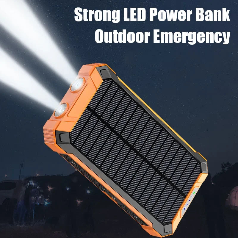 High Capacity 20000/30000mAh Waterproof Solar Power Bank with Built-in ...